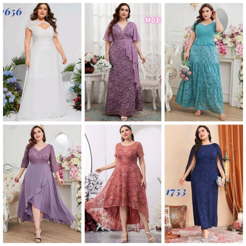 T1359 / T1358 / T1656 / T1753 / T951 / T017 Lace Elegant Maxi plus size ...