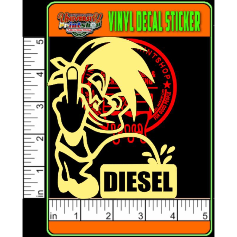 CarGas / Fuel tank Sticker Decal Diesel Inside | Shopee Philippines