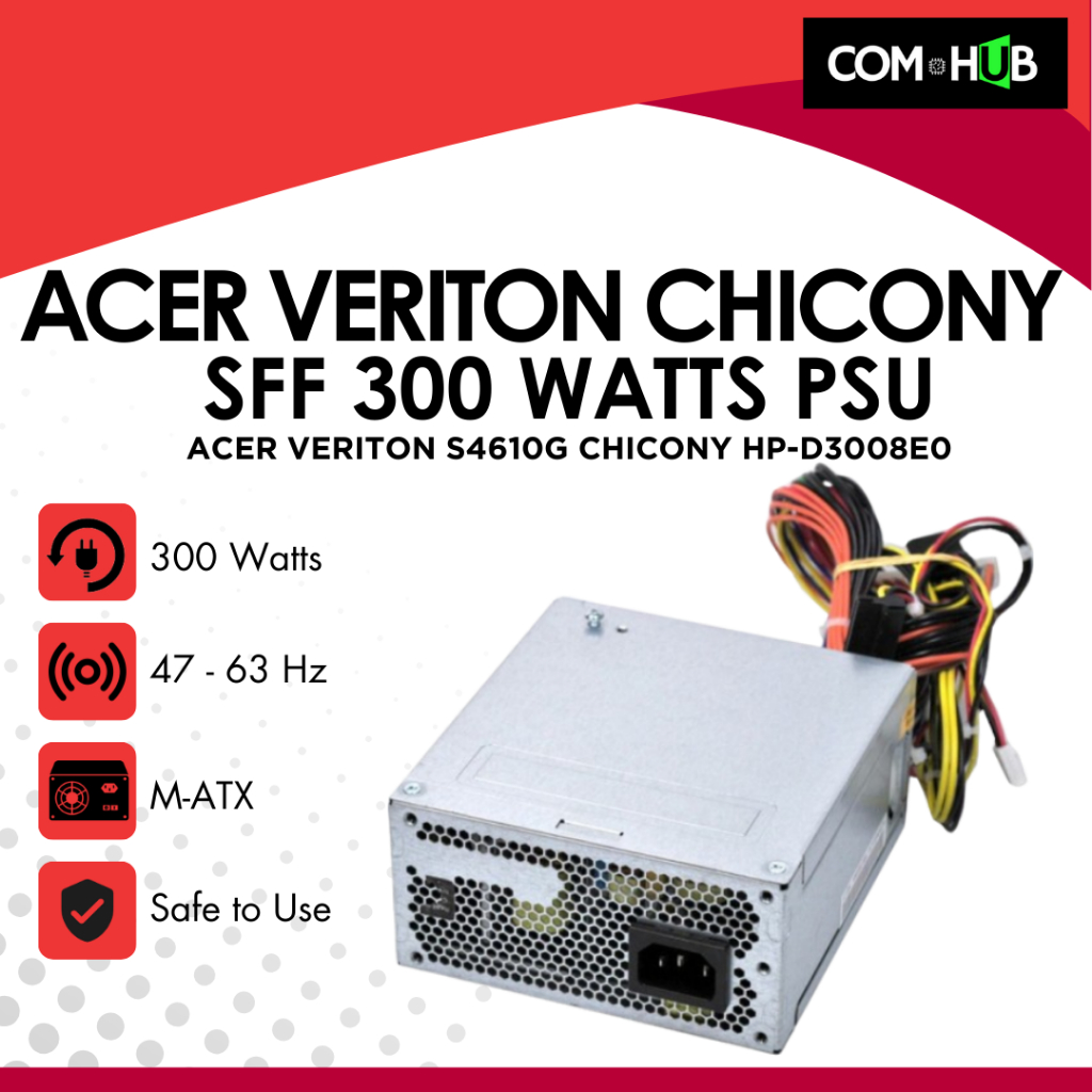 Com Hub PC | ACER VERITON S4610G CHICONY HP-D3008E0 300W DESKTOP POWER ...
