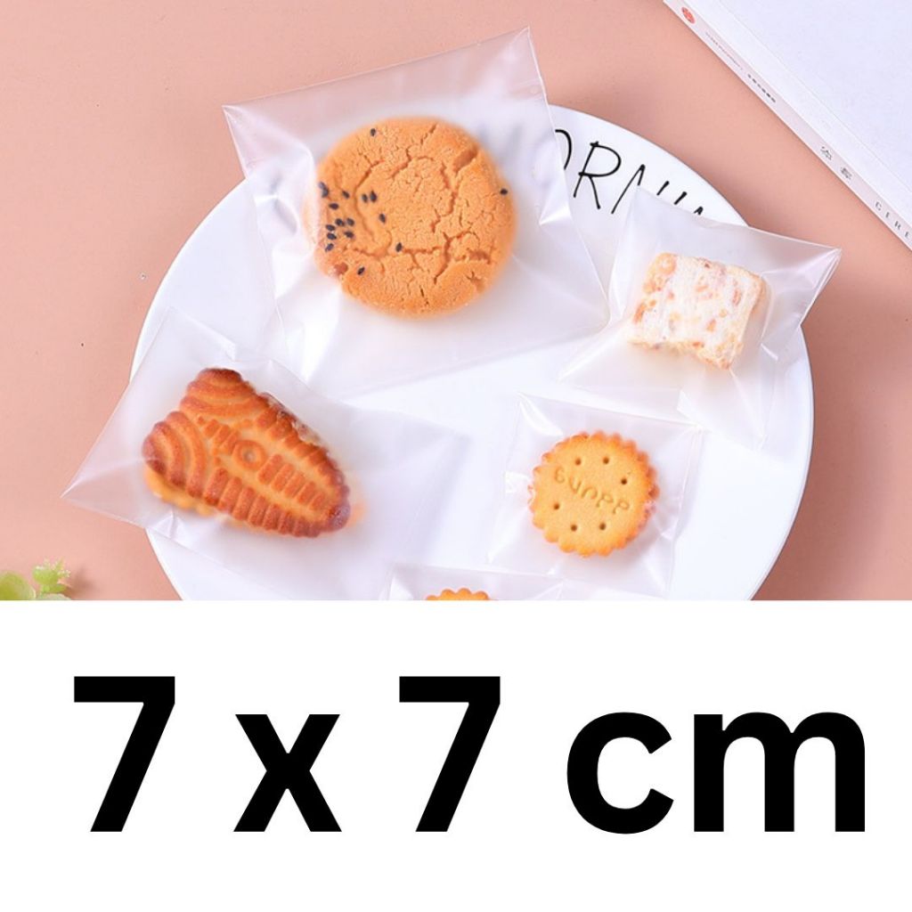 FP1401 (100pcs) 10x10 CM 7x7 CM Plain Clear Frosted Matte Cookie ...