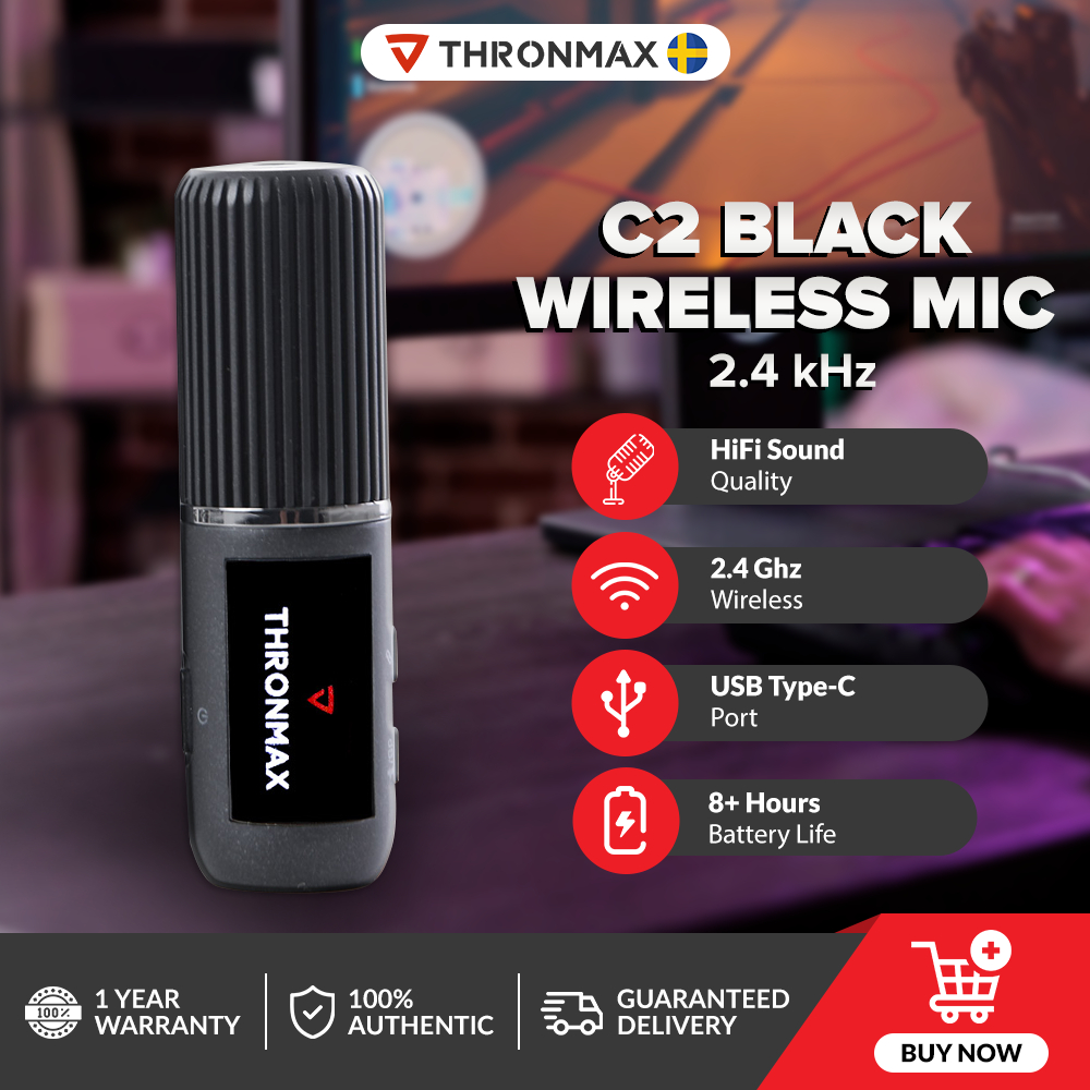 THRONMAX C2 SPACE 2.4 G WIRELESS MICROPHONE | Shopee Philippines