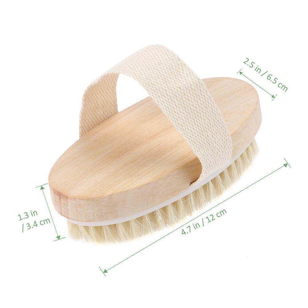 Soft Natural Bristle The SPA The Brush Wooden Bath Shower Bristle Brush ...