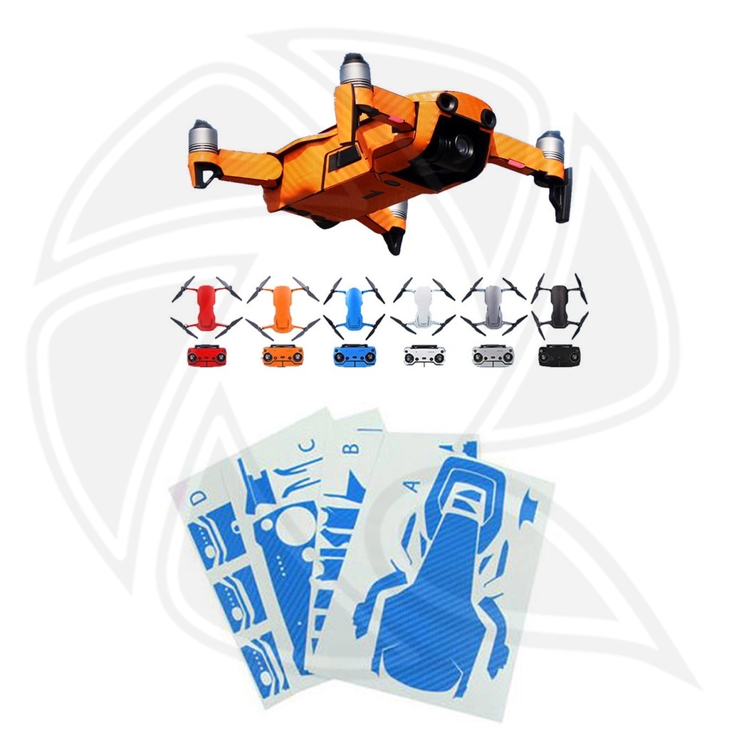 SUNNYFIRE 3D CARBON DESIGNED FULL SETS OF STICKER FOR MAVIC AIR DRONE ...