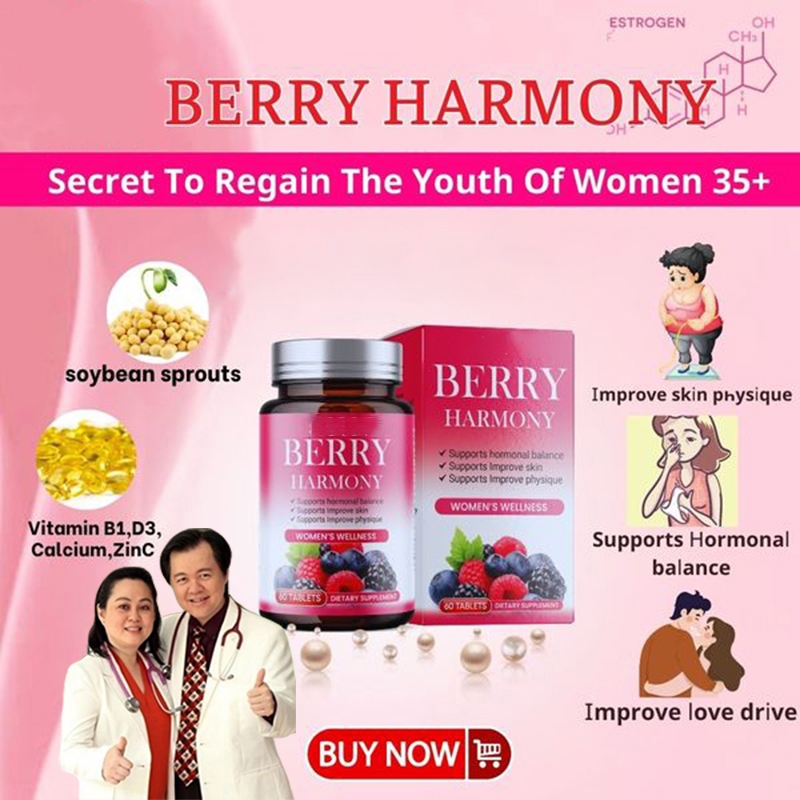 YANJIAYI BERRY HARMONY for Hormonal Balance Womens Wellness 60 Tablets Improve Skin Improve ...