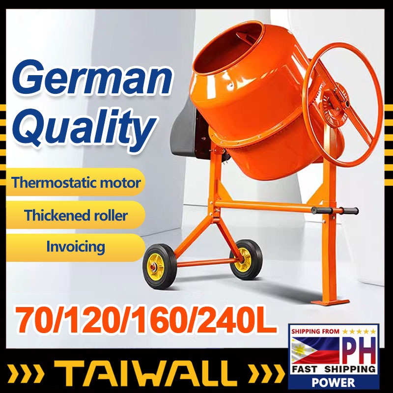 160/240L Electric Concrete Mixer Saturn Half bagger Concrete / Cement ...