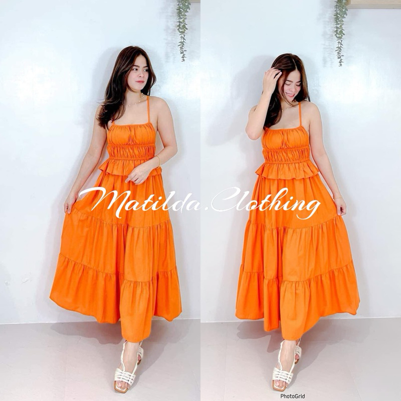 RIA COTTON LINEN MAXI DRESS | Small-Large | matilda.clothing | Shopee ...