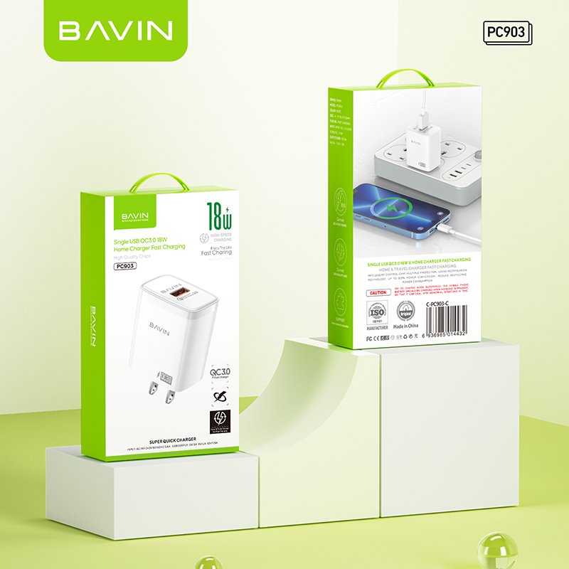 PinSan BAVIN PC903 18W Fast Charger QC 3.0 Portable Adaptor Charger ...