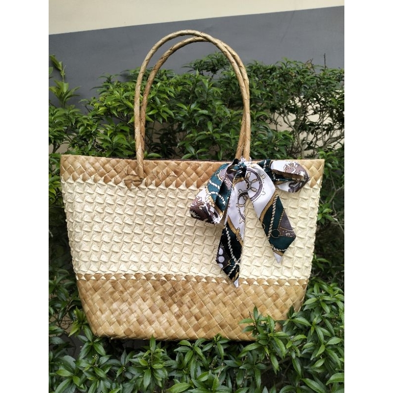 Native buri bag with zipper/rebbon | Shopee Philippines