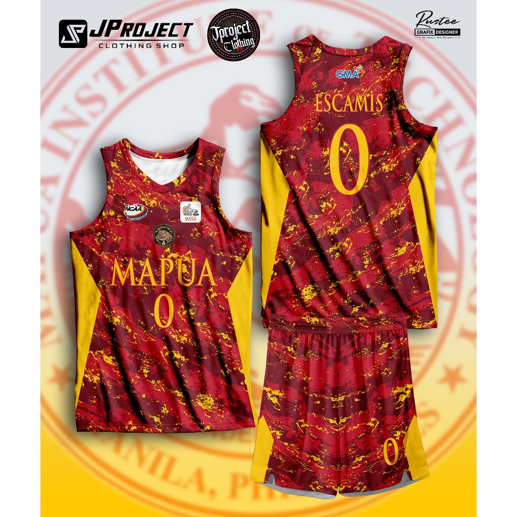 MAPUA BASKETBALL RED JERSEY ESCAMIS (PERSONALIZE NAMES & NUMBER MAPUA ...