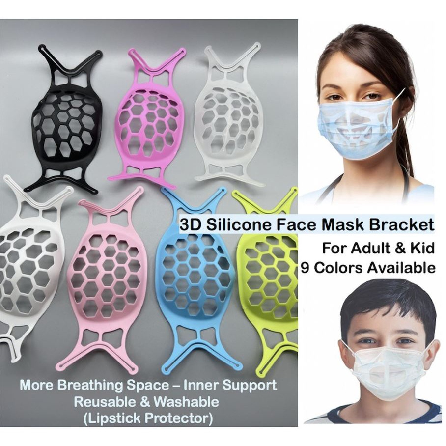 3D Face Mask Honey Comb Bracket Silicone Holder Inner Support Breathing ...