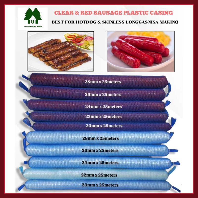 Plastic Inedible Sausage Casing for Skinless Longganisa Wrapper 25m ...