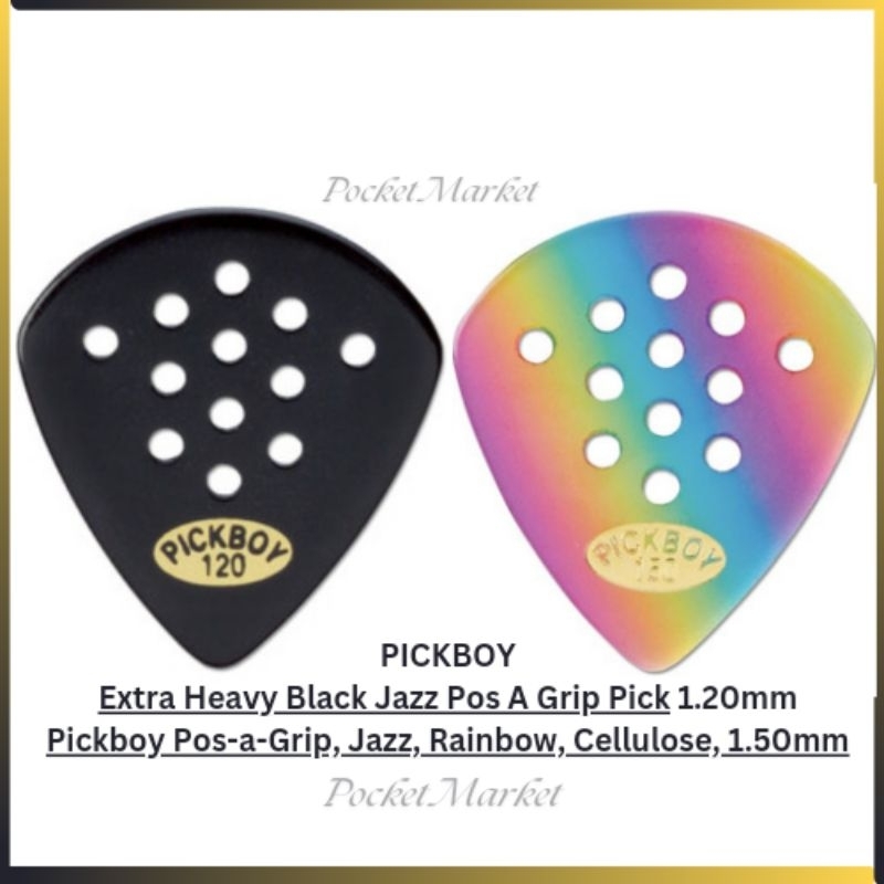 PickBoy Extra Heavy Black 1.20mm / Rainbow, 1.50mm Guitar Pick | Shopee ...