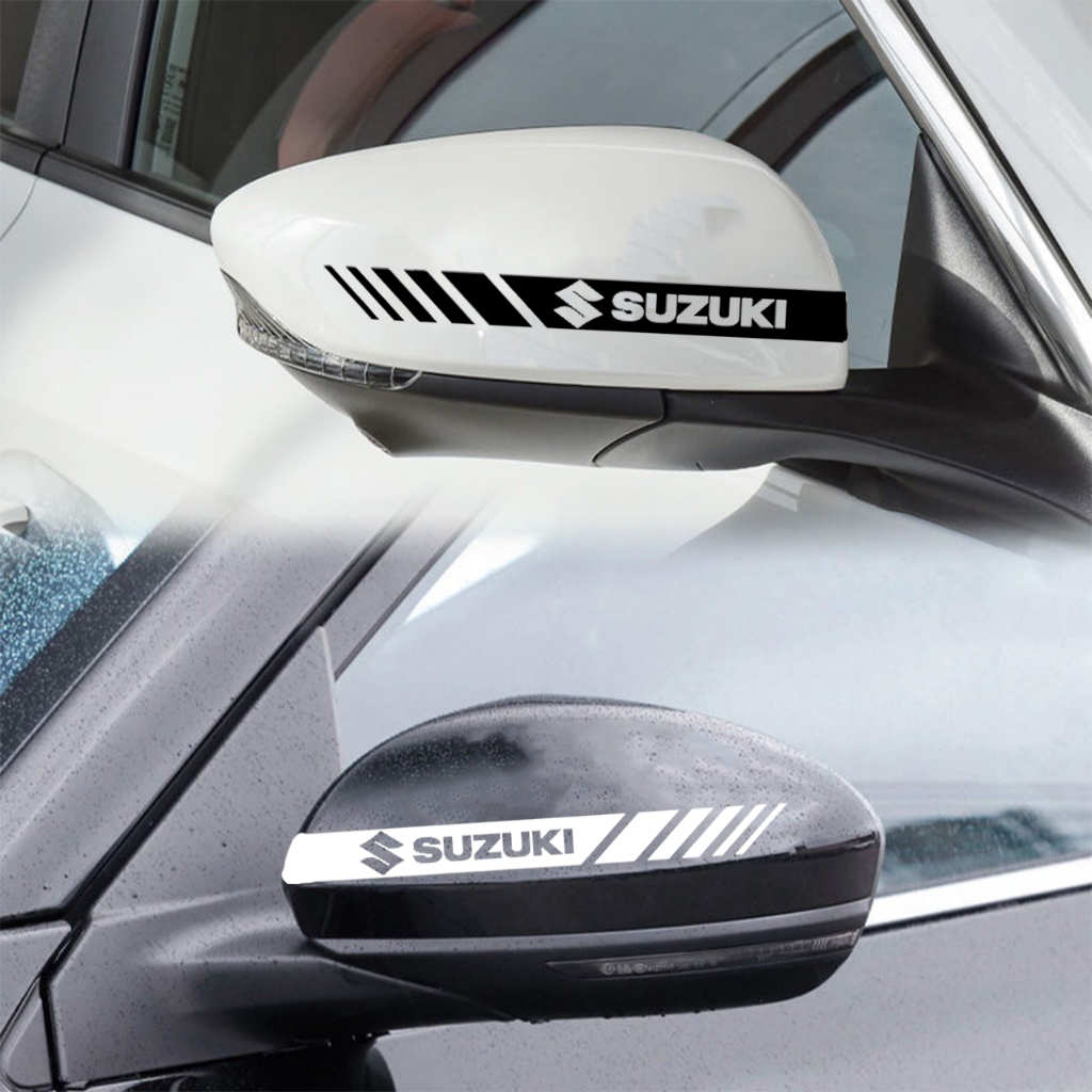 2pcs SUZUKI Side Mirror Sticker Decal for Car Rearview Mirror Vinyl ...