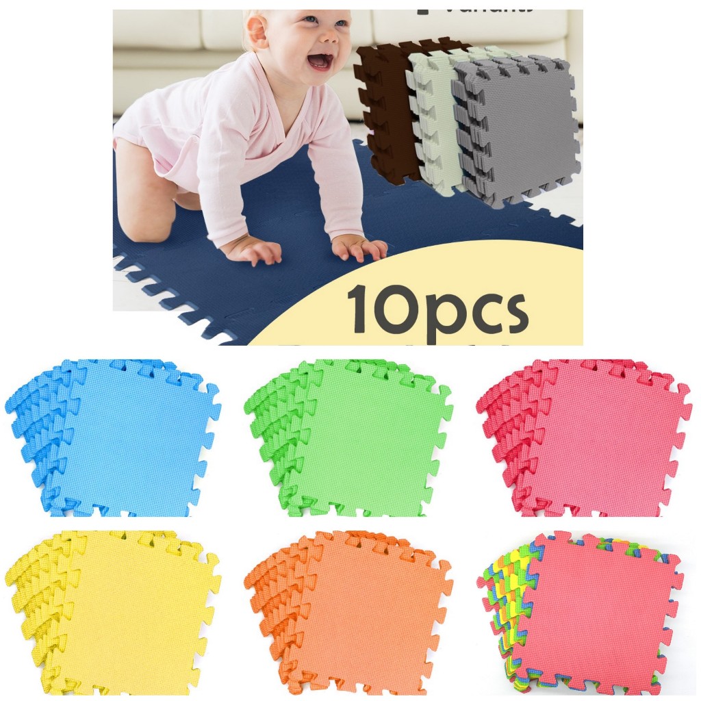 EVA Puzzle mat (10pieces) plain 30x30cm | Shopee Philippines