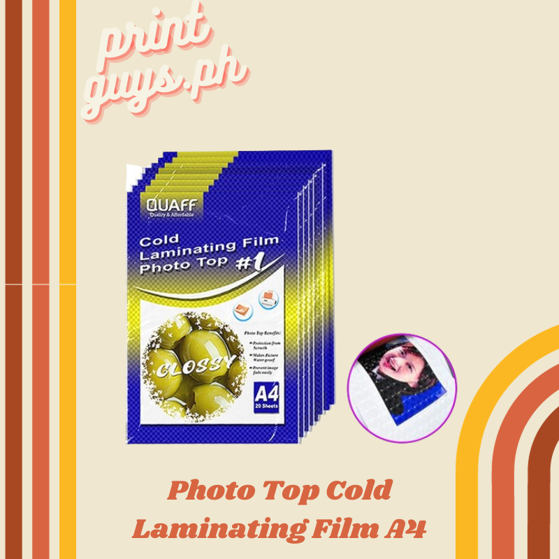 Quaff Photo Top Cold Laminating Film A4 Size 80 Micron 20 Sheets Pack ...