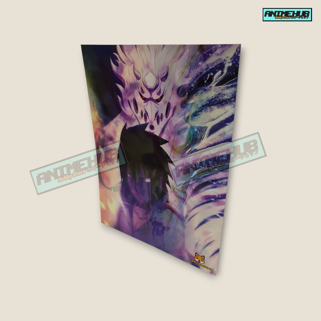 Lenticular Naruto Susanoo Sasuke Kurama Naruto NHS 3D Poster | Shopee ...