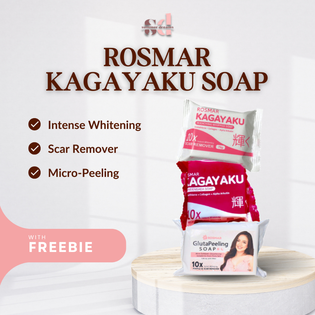 Rosmar Kagayaku Soap 10x Whitening Scar Remover Whitening Soap Shopee