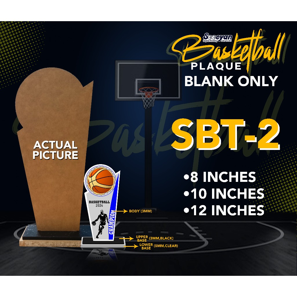 ACRYLIC BASKETBALL PLAQUE (BLANK ONLY) | Shopee Philippines