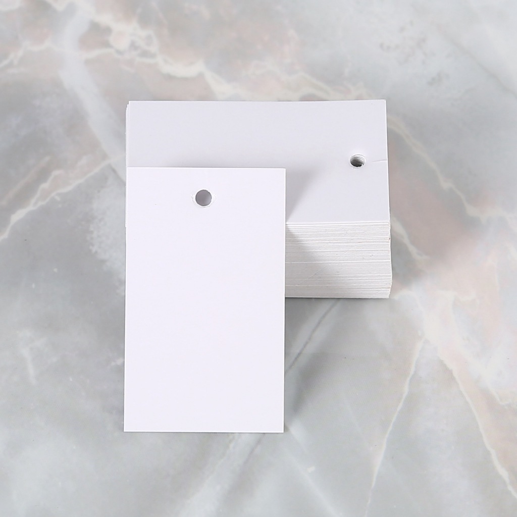 1000pcs/set Blank Hang Tag Card 4*9cm White Hang Tag Card for Labeling ...