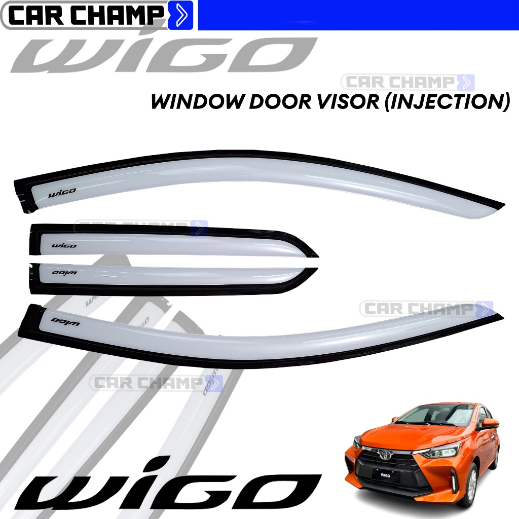 ALL NEW Toyota Wigo 2023 to 2025 INJECTION Window Door Rain Visor BLACK ...