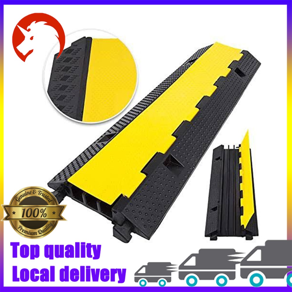 Rubber Yellow Black Channel Floor Cable Hump Lead Cover Protector Ramp ...