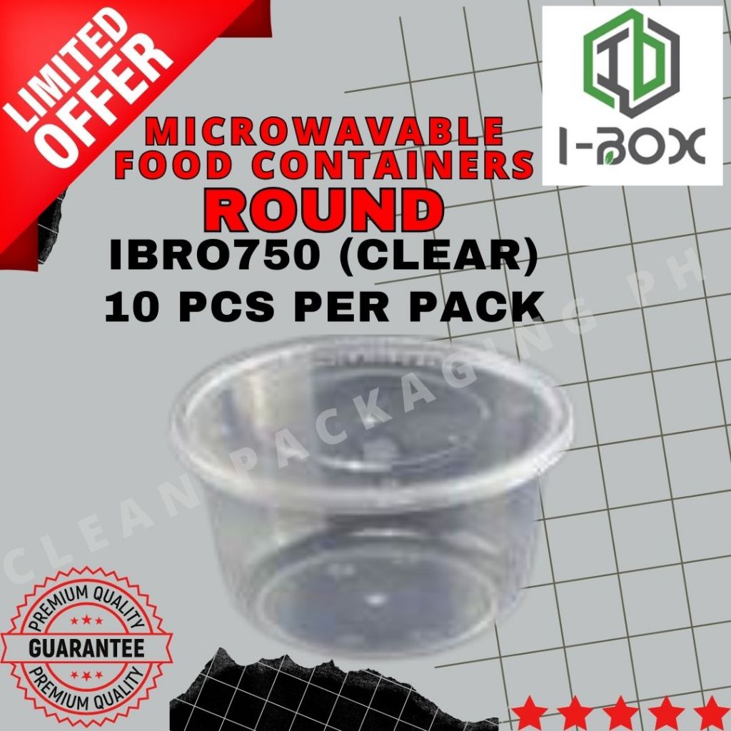 [10 PCS] IBOX R0300/ 300ML CLEAR CONTAINER ROUND SERIES FOOD STORAGE ...
