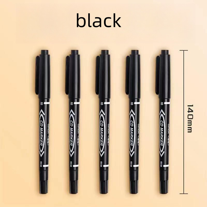 1Pcs Double-headed Marker Oil Permanent Markers Waterproof Media Disc ...
