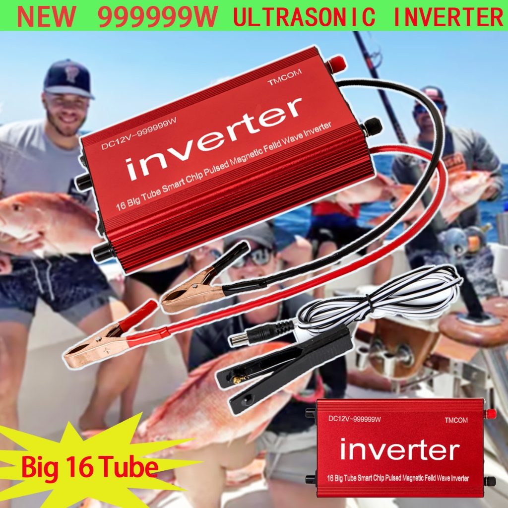 999999W DC 12V Ultrasonic Inverter High Power Fishing Machine 16 Tube ...