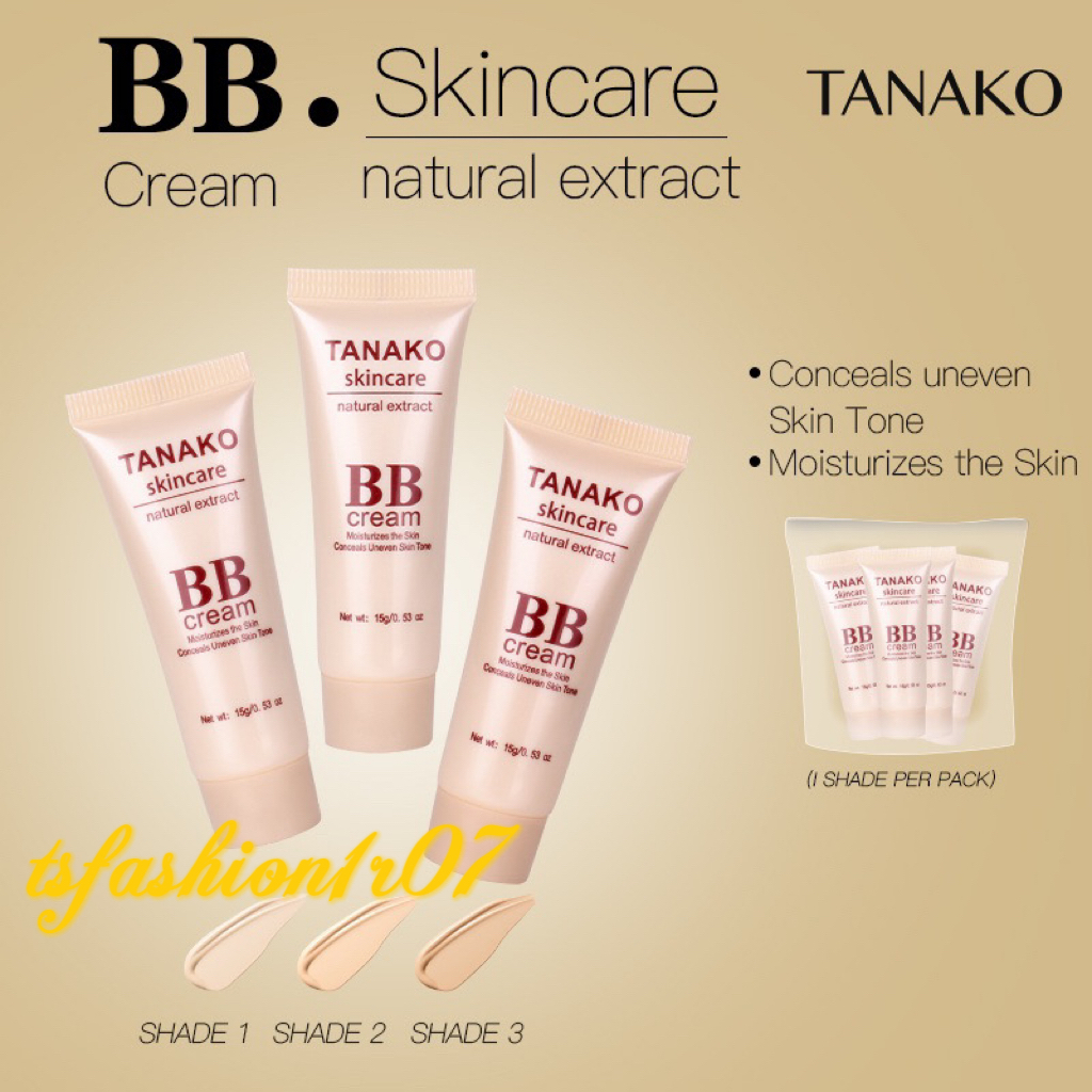 TS TANAKO Skincare BB Cream Foundation Natural Full Coverage Long ...