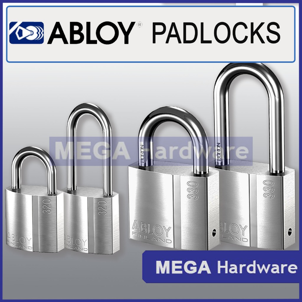 Abloy Original Padlock Heavy Duty PL330/50 or PL 330/25 or PL341/50 or PL 341/25 (FINLAND) PL320 ...
