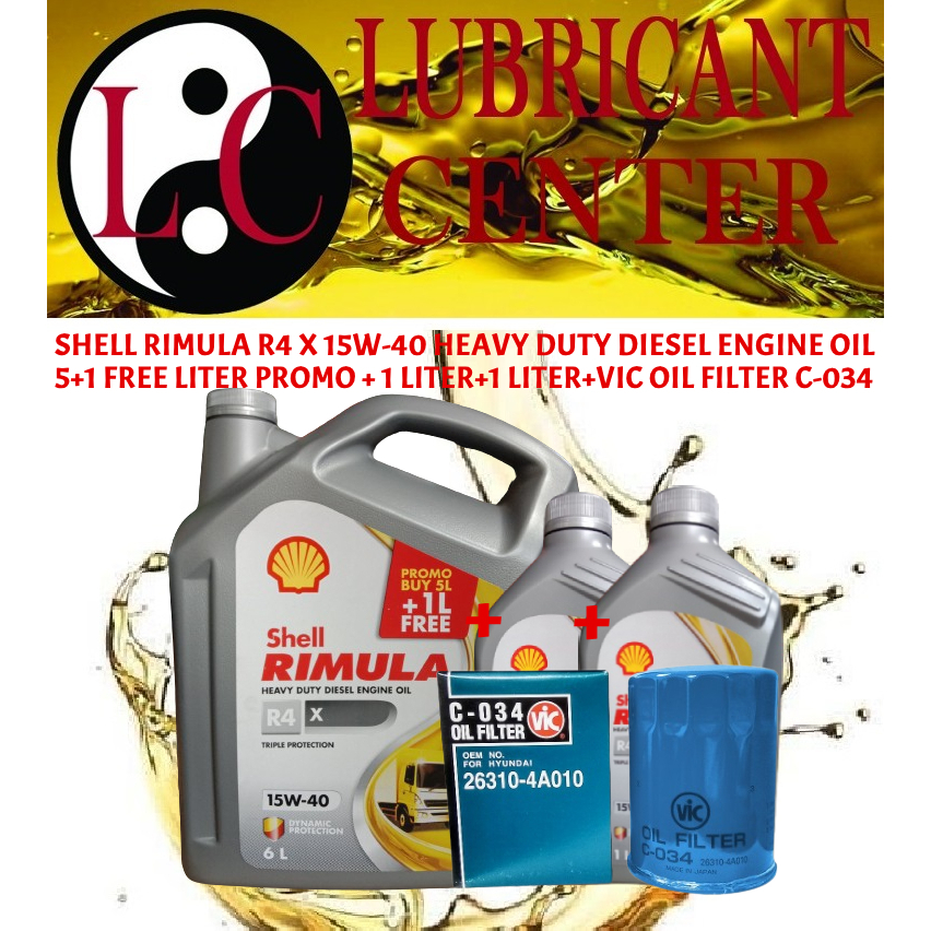 SHELL RIMULA R4 X 15W-40 HEAVY DUTY DIESEL ENGINE OIL 5+1L FREE PROMO+ ...