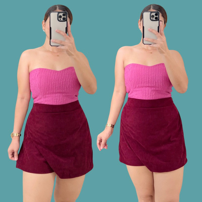 Med-Large Bark Crepe Tube Top | Shopee Philippines