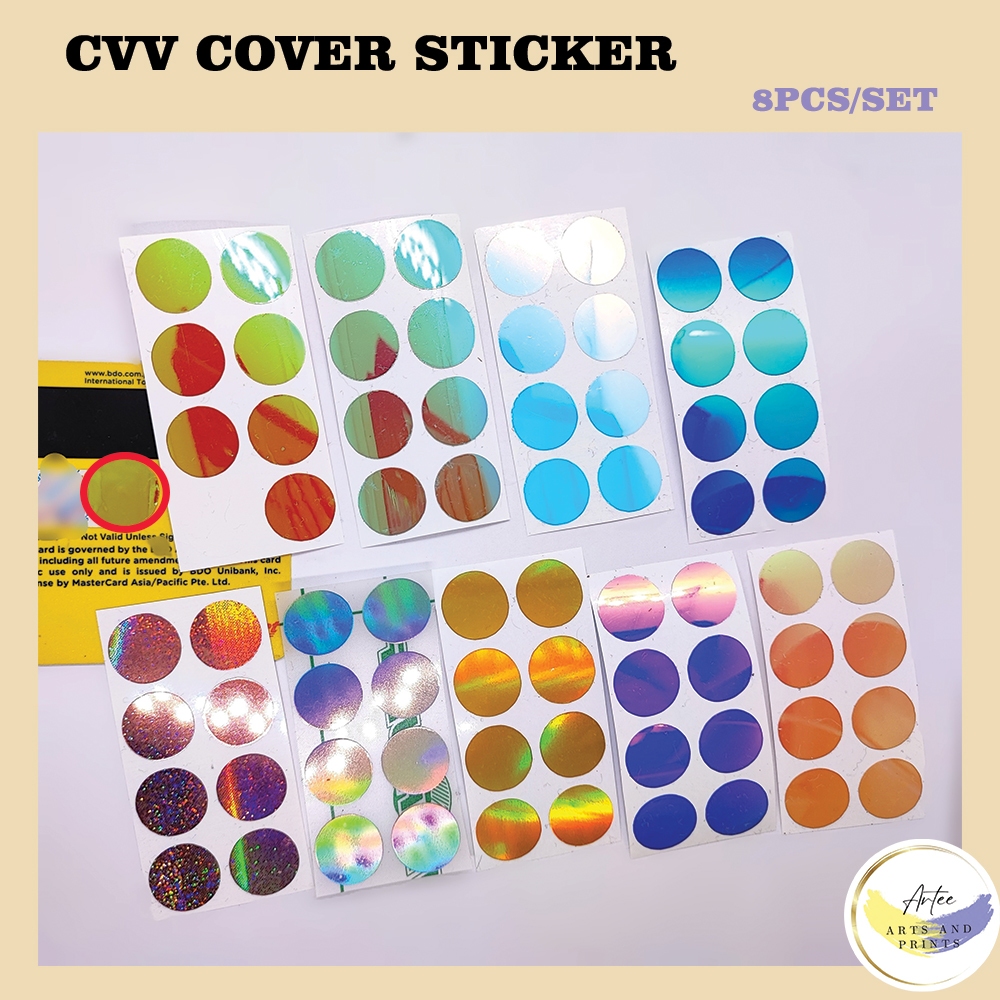 CVV COVER STICKER FOR CREDIT/DEBIT CARD 8 PIECES PER SET | Shopee ...