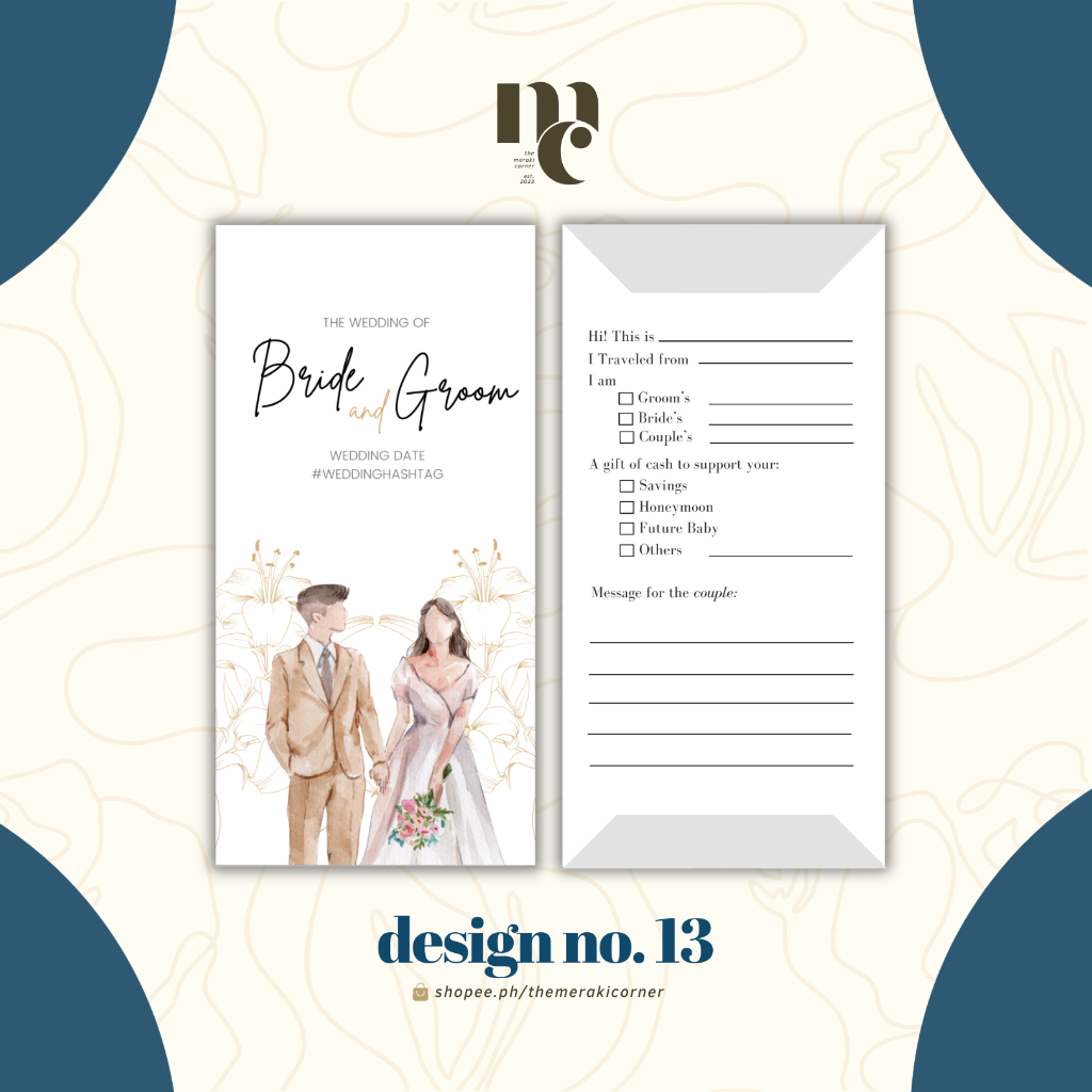 Wedding Angpao / Ampao / Money Envelope / Personalized | Shopee Philippines