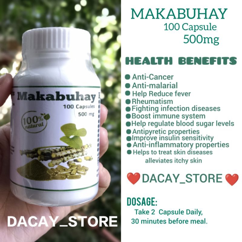 PURE MAKABUHAY CAPSULE (100PCS)500MG | Shopee Philippines