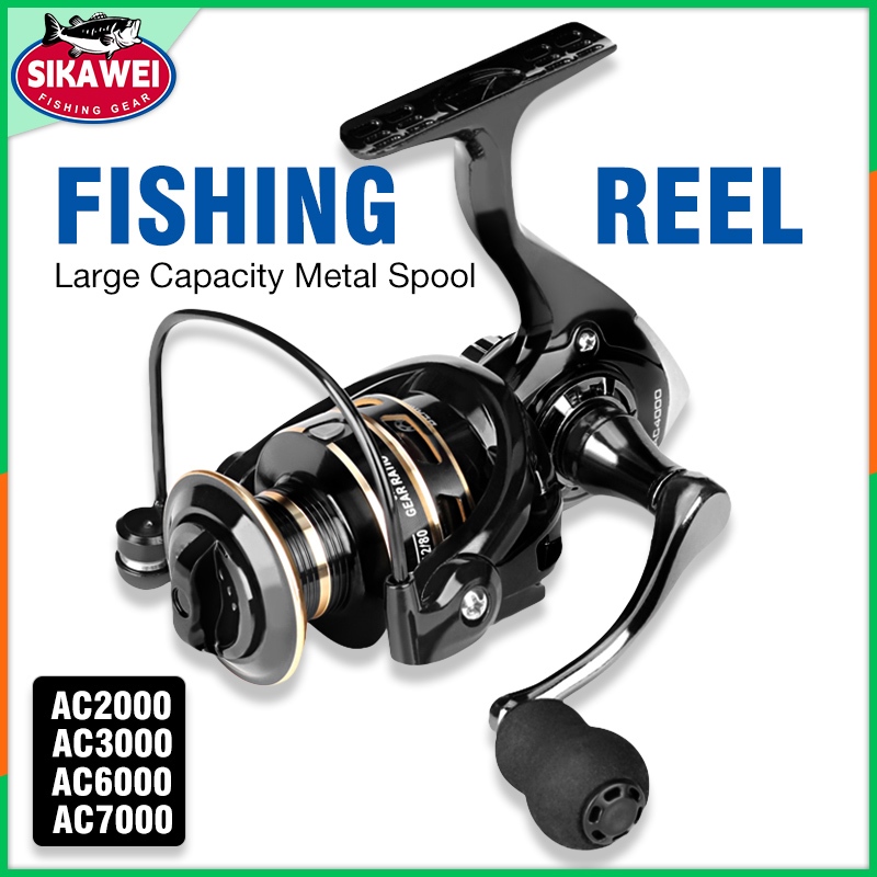 AC2000-AC7000 Fishing Reel Metal Bait Reel Fshing Rod Set Spinning Reel ...