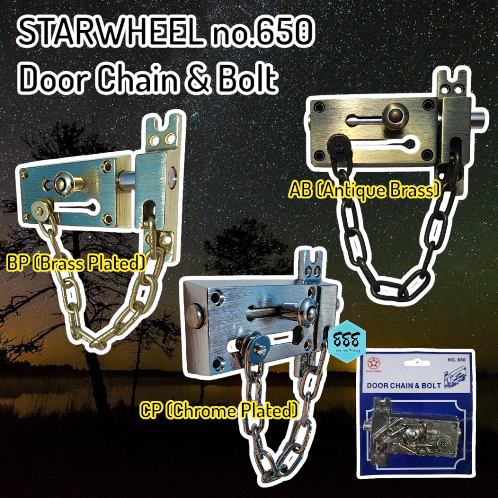 STARWHEEL Door Chain and Bolt Lock | Shopee Philippines