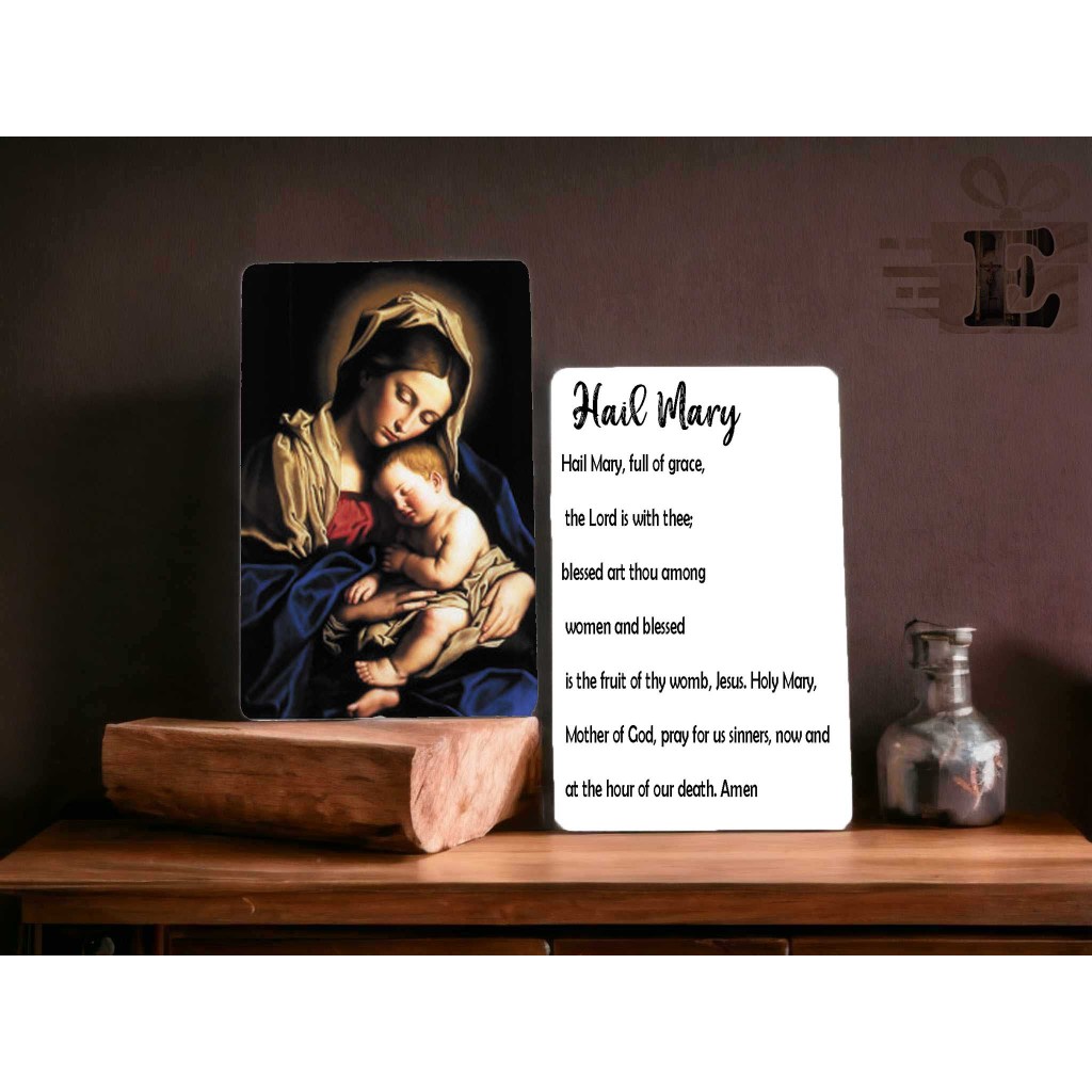 Emmanuel Gift/s for You - HAIL MARY (PVC CATHOLIC PRAYER CARD) | Shopee ...