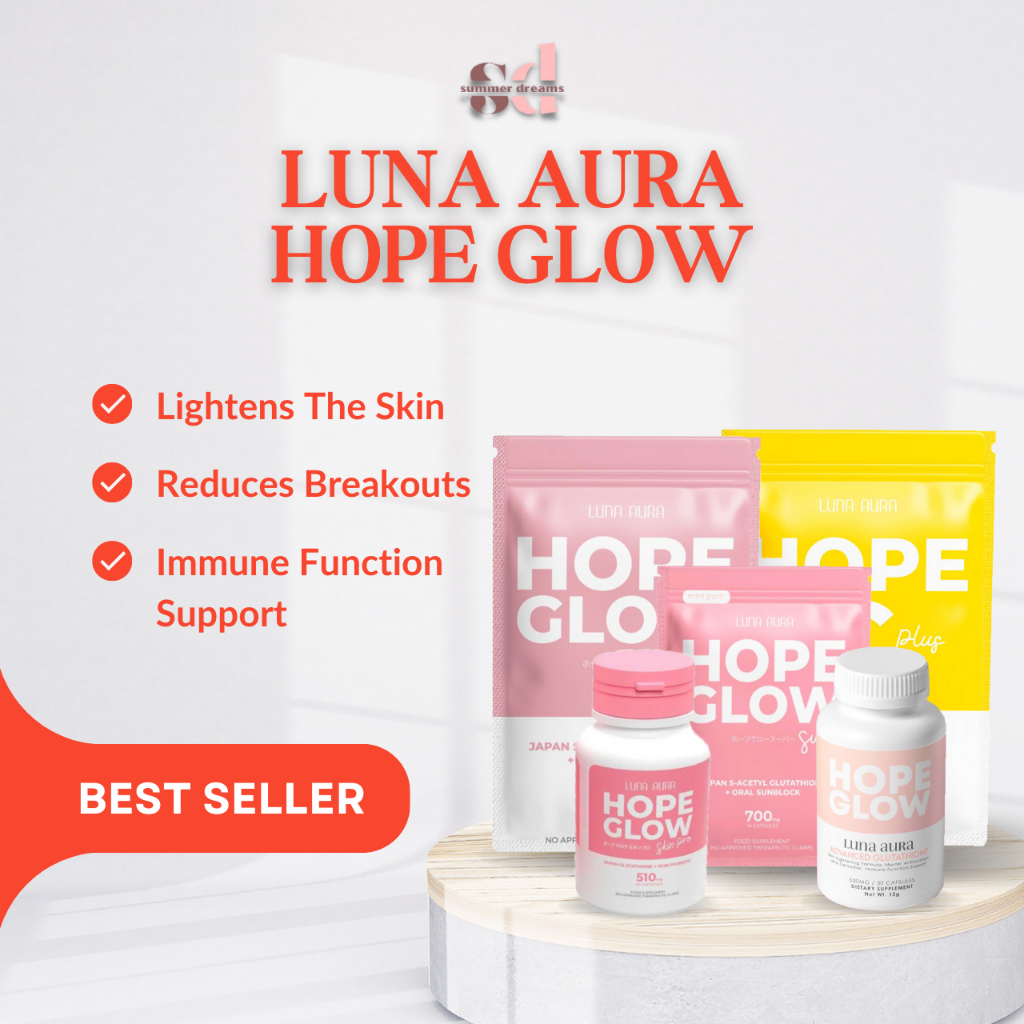 HOPE GLOW by Luna Aura Glutathione Capsule FDA Approved 30 Capsules ...