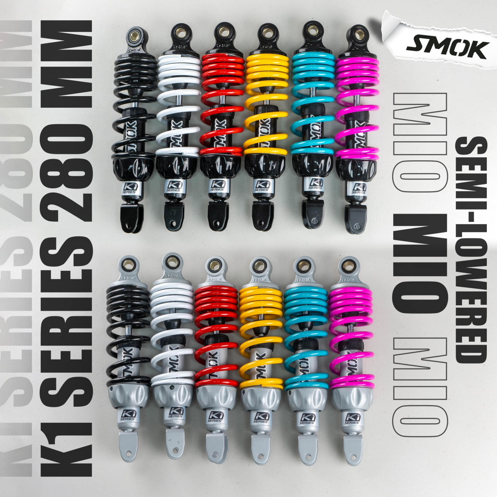 SMOK 280MM K1 SERIES REAR SHOCK FOR MIO I 125 / CLICK / BEAT FI / GENIO ...