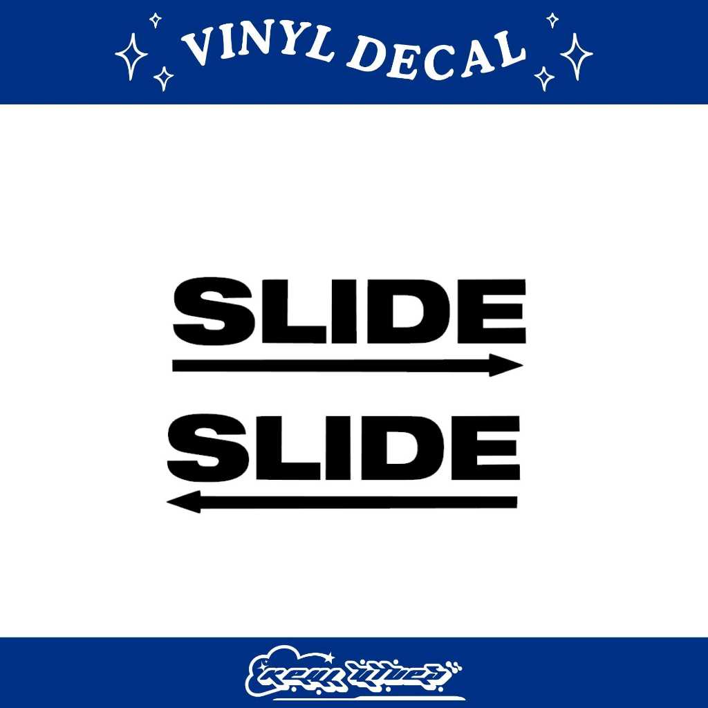 Sliding door vinyl decals mirror slide left right store window sticker ...