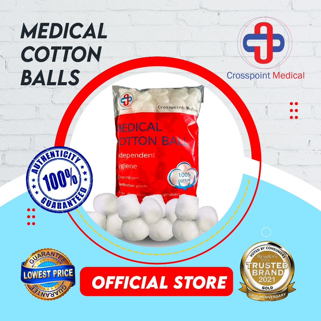 Crosspoint Cotton balls 100pcs/300pcs per pack | Shopee Philippines