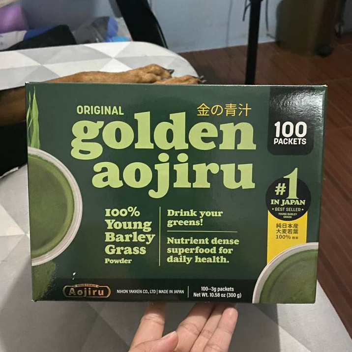 Original Golden Aojiru 100% Young Barley Grass Powder 100 Packets..(US ...