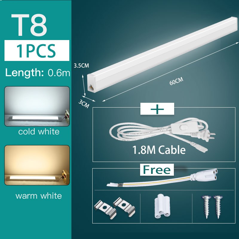 T5 Led Tube Light 220V 30CM Led Bar Tube Kicthen Cabinet Lights Table ...