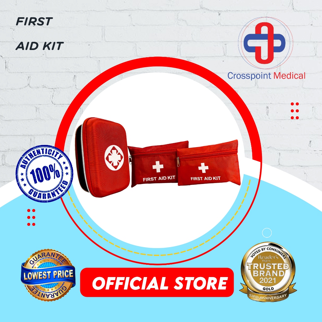 Crosspoint FIRST AID Travel home medical bag portable medicine bag storage bag | Shopee Philippines