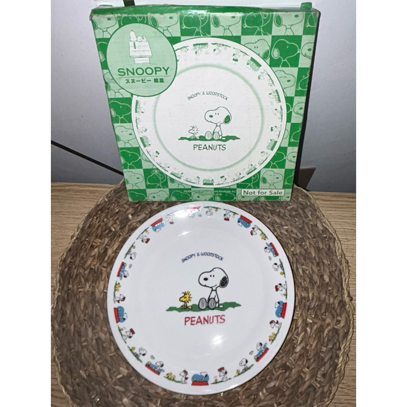 Snoopy and Woodstock Ceramic Mini Dinner Plate with box from Japan ...