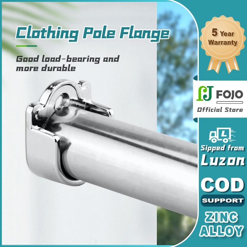 【FOJO】A Pair Wardrobe Cabinet Clothes Rod Flanges 3/4" 1" 19mm 25mm ...