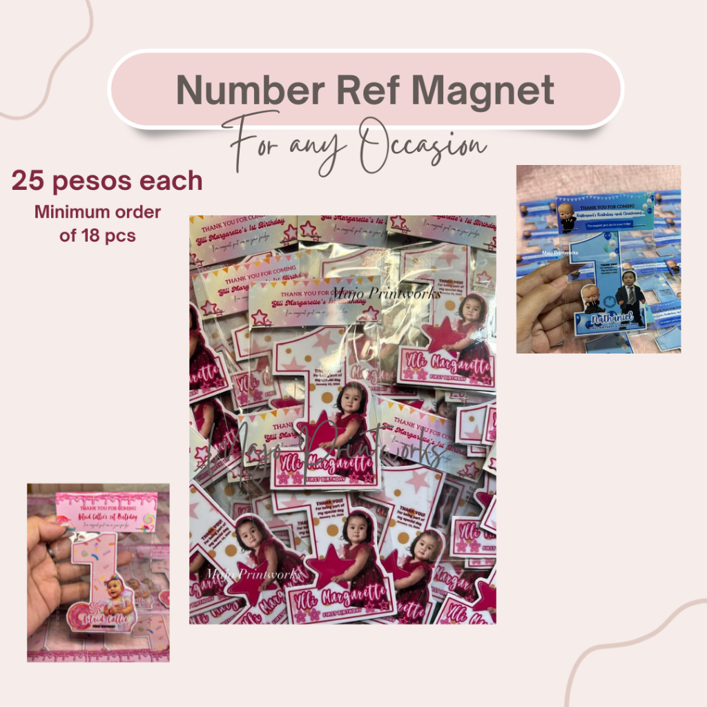 Customized Number Ref Magnet for Souvenirs | Giveaways | Birthday ...