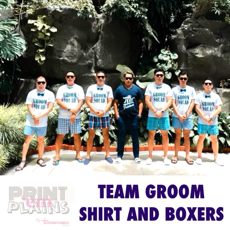 TEAM GROOM SHIRT & BOXER SHORTS - WEDDING / PICTORIALS | Shopee Philippines