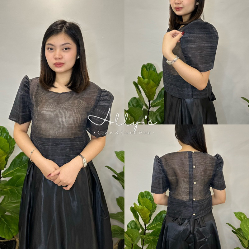 Modern Filipiniana Mestiza Kimona Top CODE:SARAH | Shopee Philippines